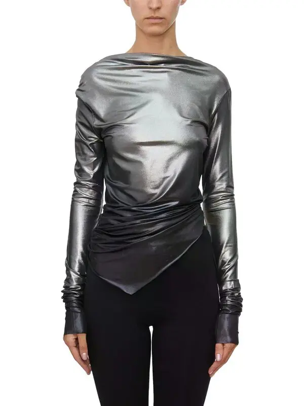 Rick Owens Ombré-effect Top - Silver