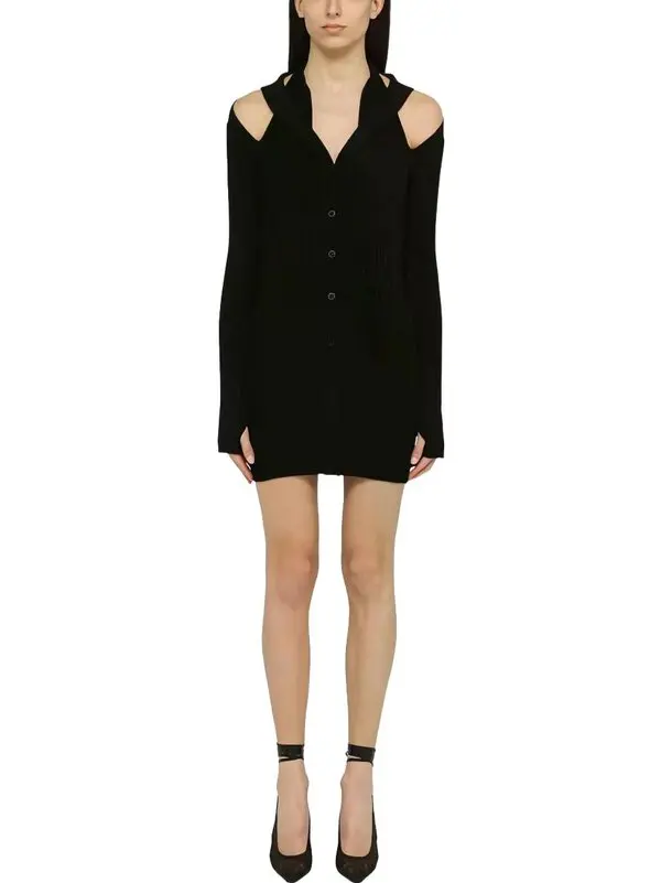 ANDREĀDAMO Cut-out Mini Dress - Black