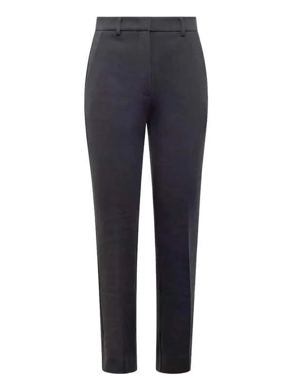Max Mara Cotton Straight-leg Trousers - Blue