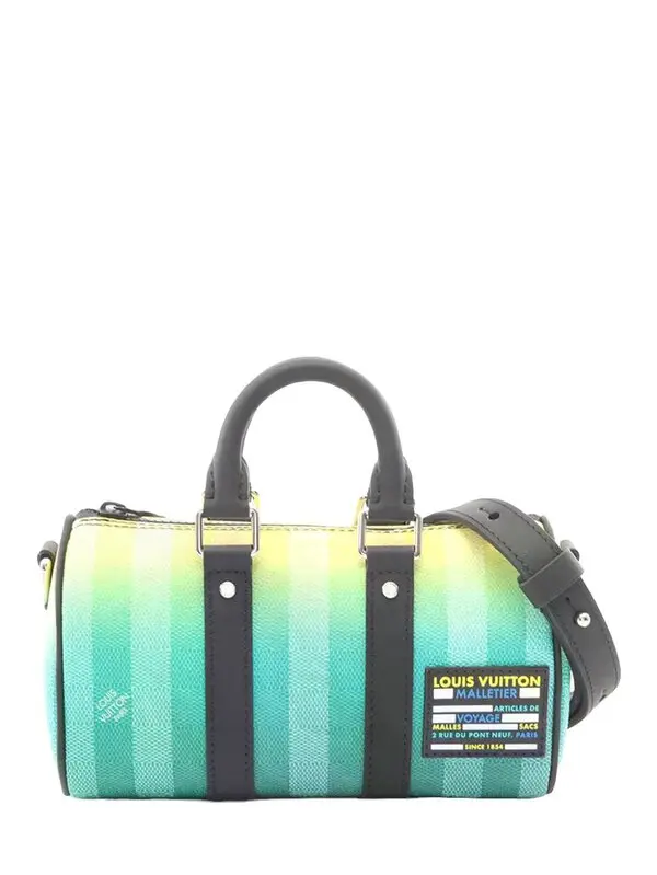 LOUIS VUITTON Damier Stripe Keepall Bandouliere Xs Satchel - Green