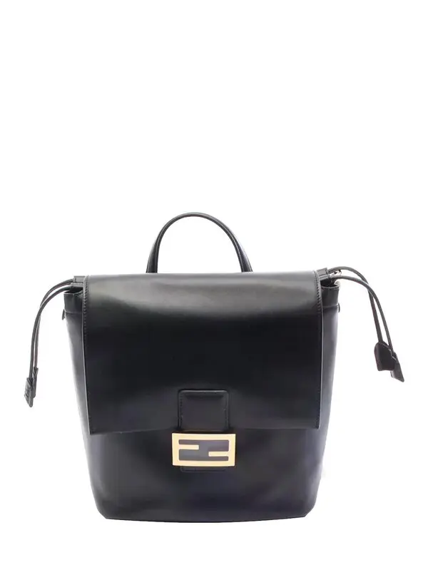 Fendi 2000-2010 Leather Backpack - Black