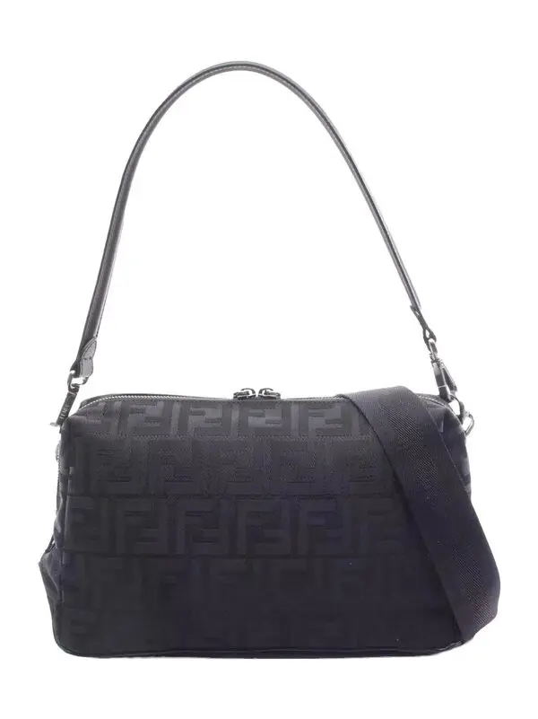 Fendi 2000-2010 Medium Canvas Ff Lui Satchel - Black