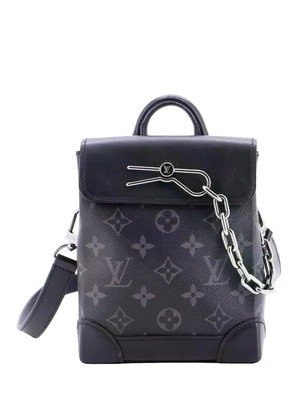 LOUIS VUITTON Steamer Bag Monogram Eclipse Canvas Nano - Black