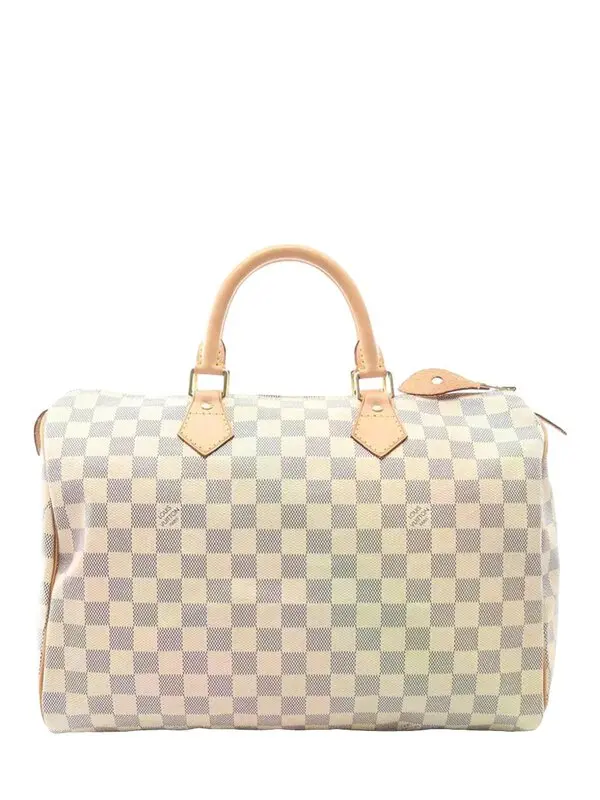 LOUIS VUITTON 2011 Damier Azur Speedy 35 Boston Bag - White