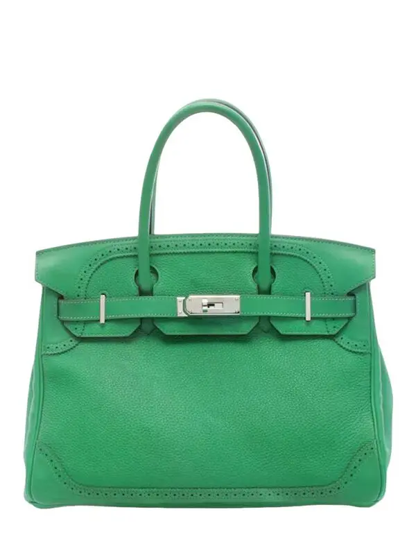 Hermès 2015 Togo Ghillies Birkin 30 Handbag - Green
