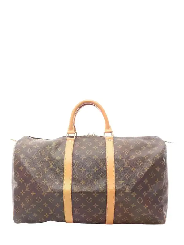 LOUIS VUITTON 1999 Monogram Keepall 50 Travel Bag - Brown