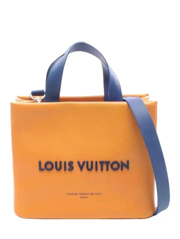 LOUIS VUITTON 2010-2026 Leather Mini Shopper Satchel - Orange