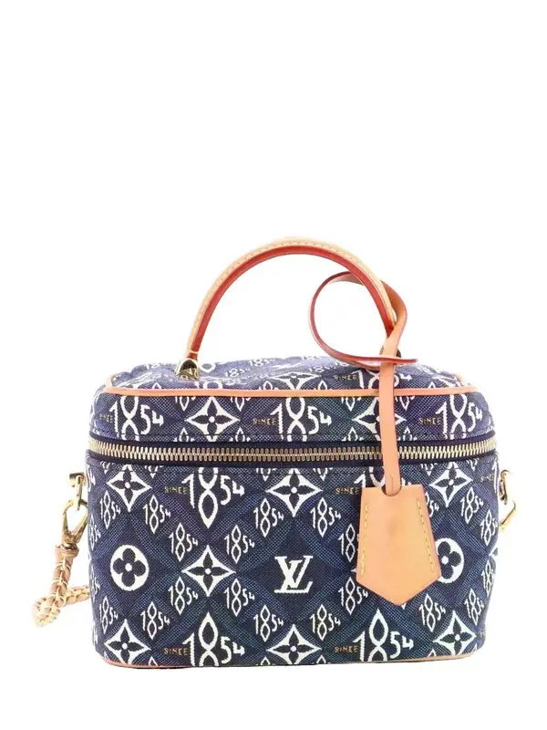 LOUIS VUITTON Vanity Handbag Limited Edition Since 1854 Monogram Jacquard Pm - Blue
