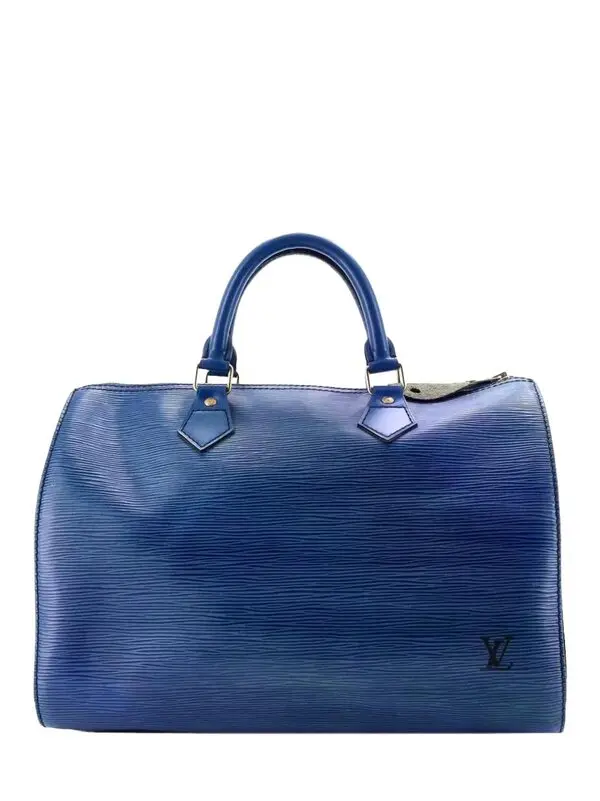 LOUIS VUITTON Speedy Handbag Epi Leather 30 Satchel - Blue