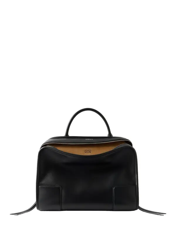 Loewe Amazona 180 Large Leather Shoulder Bag - Black