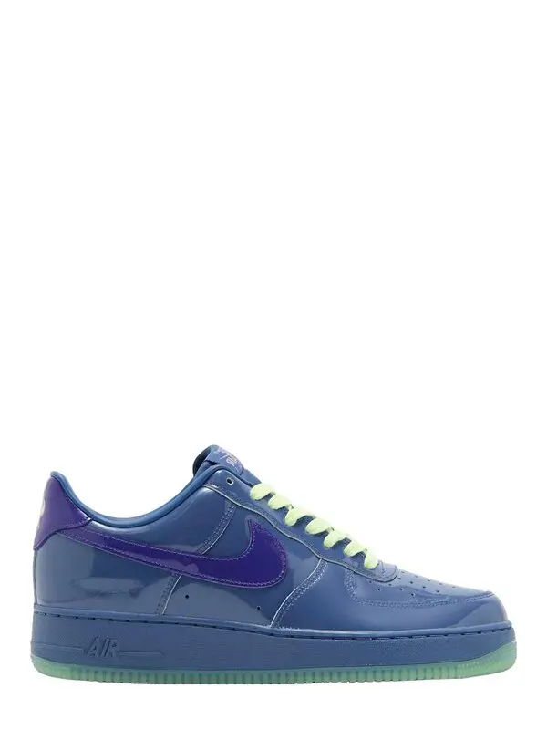 Nike Air Force 1 Low Patent Leather Sneakers - Mystic Navy Blue/grape Ice/light Violet Ore