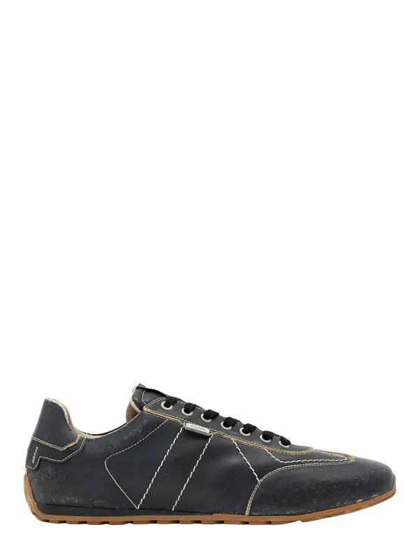 ALLSAINTS Leather Liam Sneakers - Black