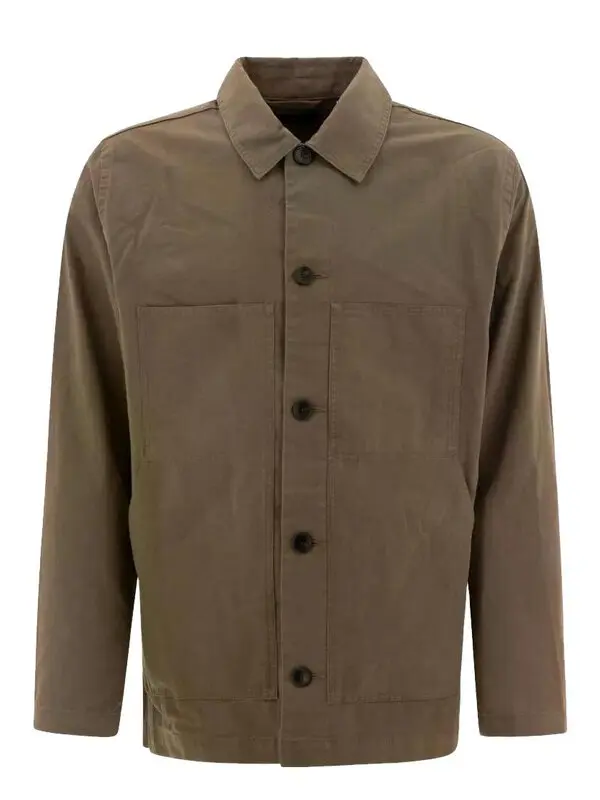 Vince Button-front Patch-pocket Jacket - Brown