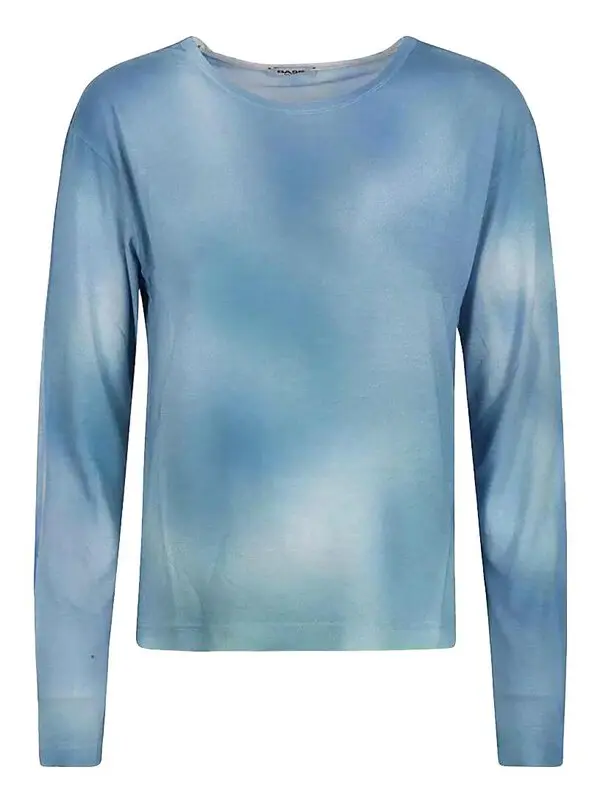 BASE MILANO Long-sleeve Jersey T-shirt - Blue