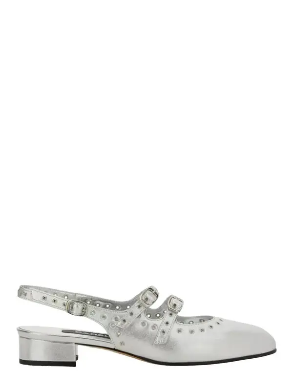 CAREL Buckle Embellished Slingback Pumps - Silver