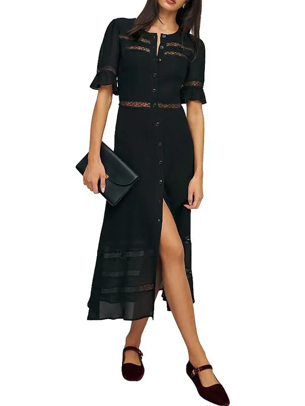 REFORMATION Woodson Dress - Black