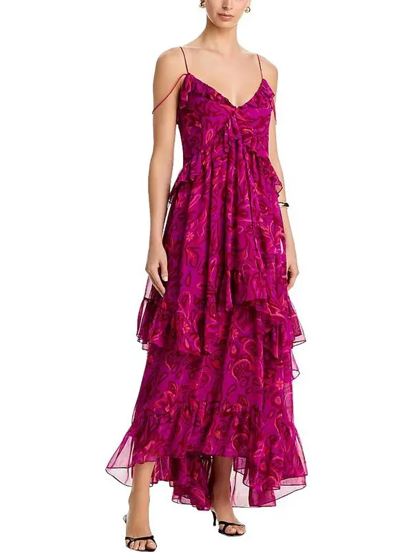 Cinq À Sept Anahi Dress - Purple Garden Multi
