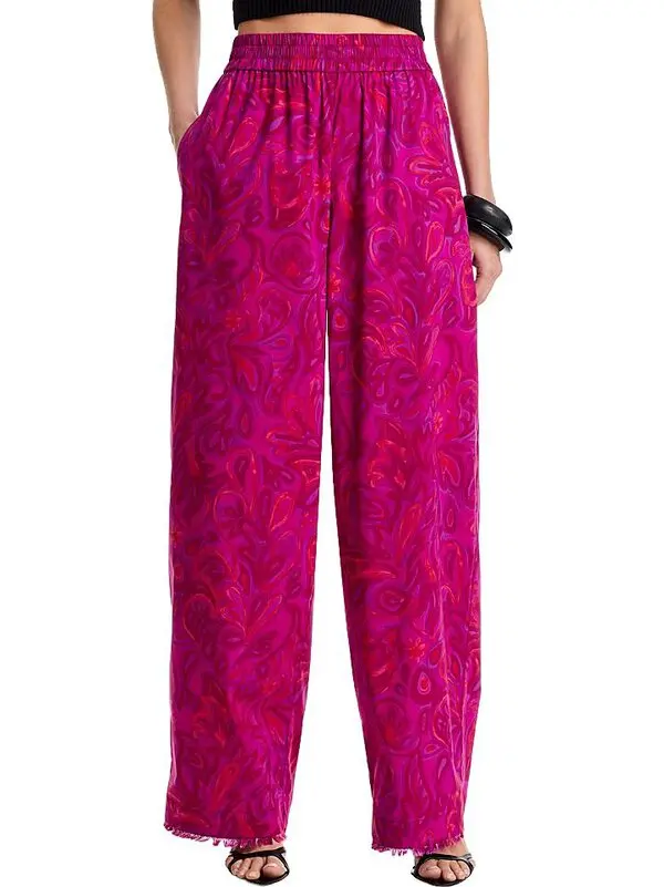 Cinq À Sept Ibbie Printed Pants - Purple Garden Multi