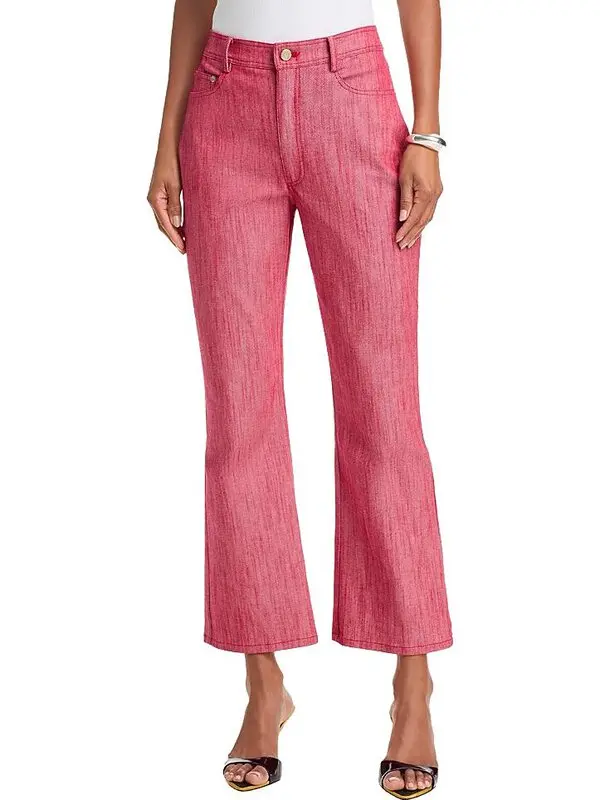 Cinq À Sept Colored Denim Stevie High-rise Ankle Jeans - Chilli Pepper