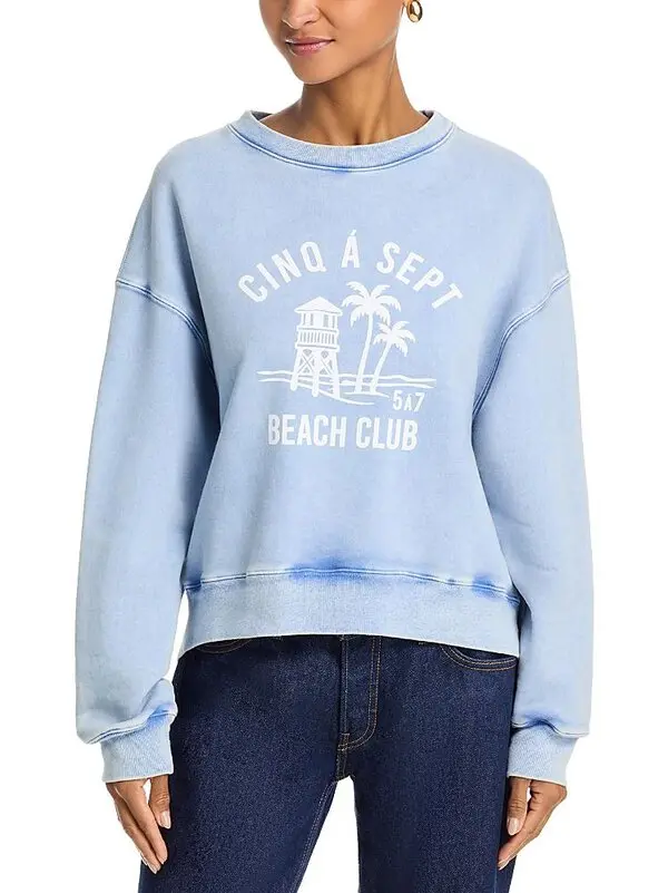 Cinq À Sept Beach Club Brandy Pullover Sweatshirt - Ultramarine