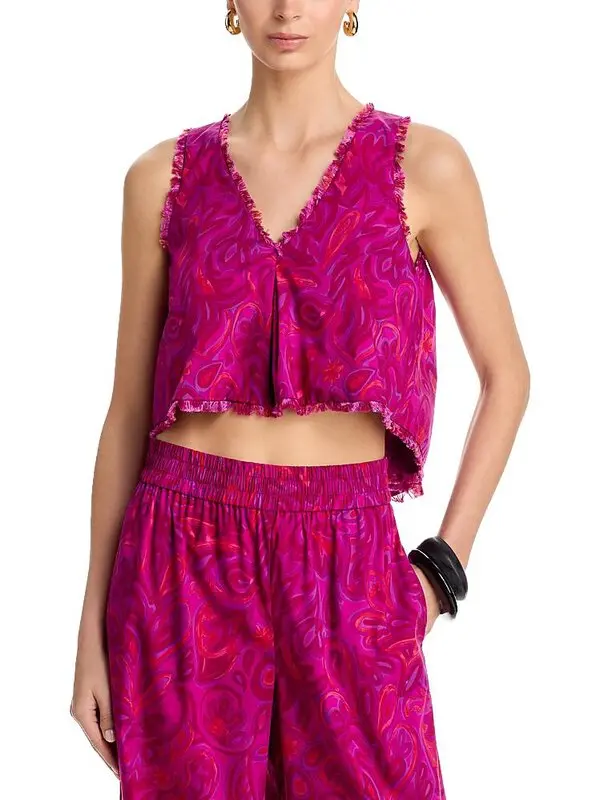 Cinq À Sept Ibbie Top - Purple Garden Multi