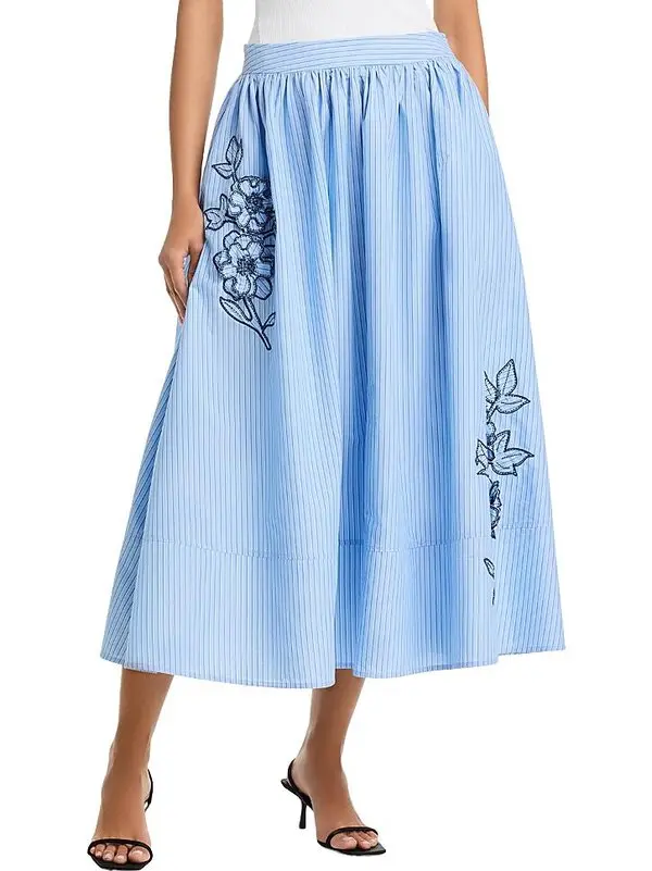Cinq À Sept Matilda Midi Skirt - Blue