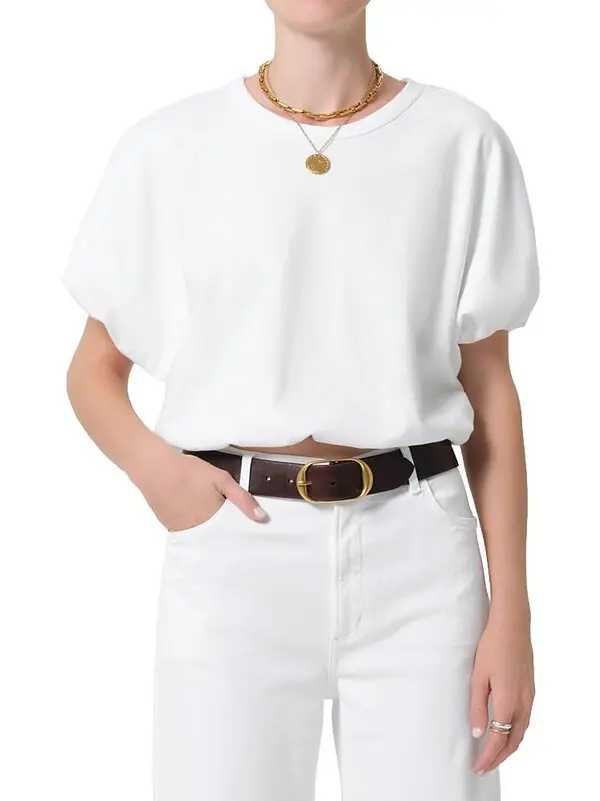 Citizens Of Humanity Gia Bubble Hem Tee - Soft White