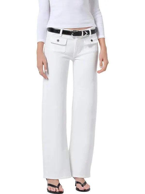 Citizens Of Humanity Nora Mid Rise Patch Jeans - Soft White