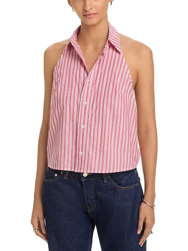 CISSA Tie Back Halter Top - Red Line Needle