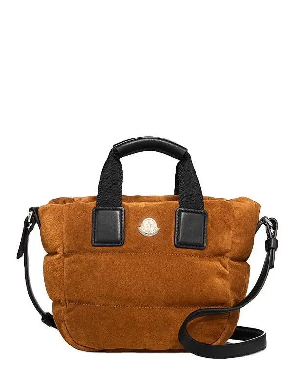 Moncler Caradoc Micro Suede Crossbody Bag - Brown