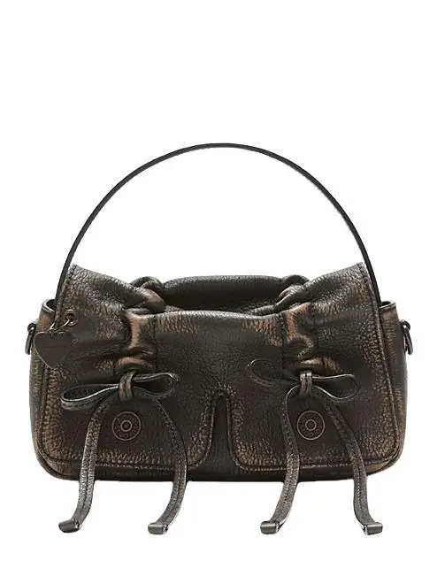 Acne Studios Multipocket Micro Vintage Leather Crossbody - Dark Brown