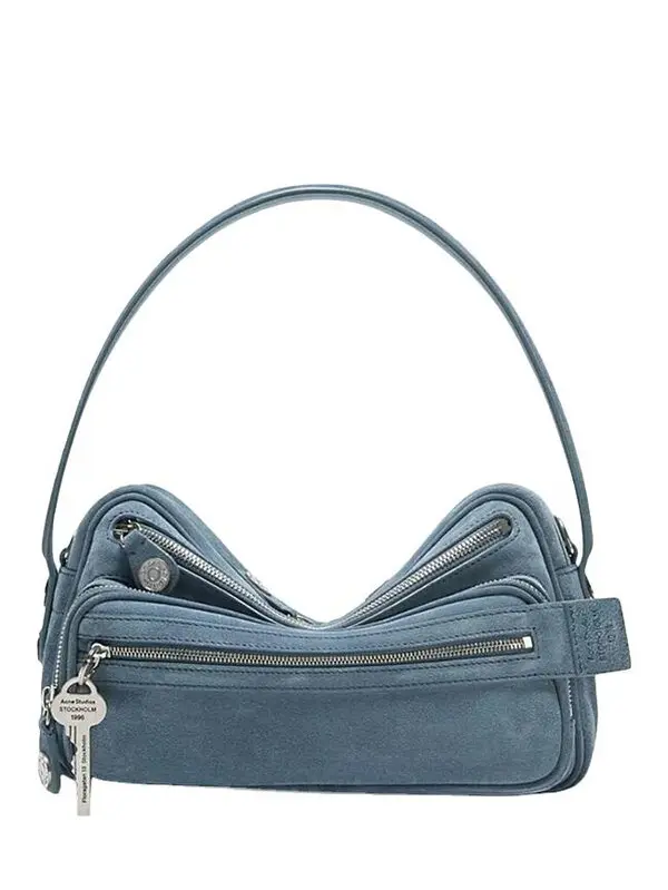 Acne Studios Camero Party Suede Shoulder Bag - Denim Blue