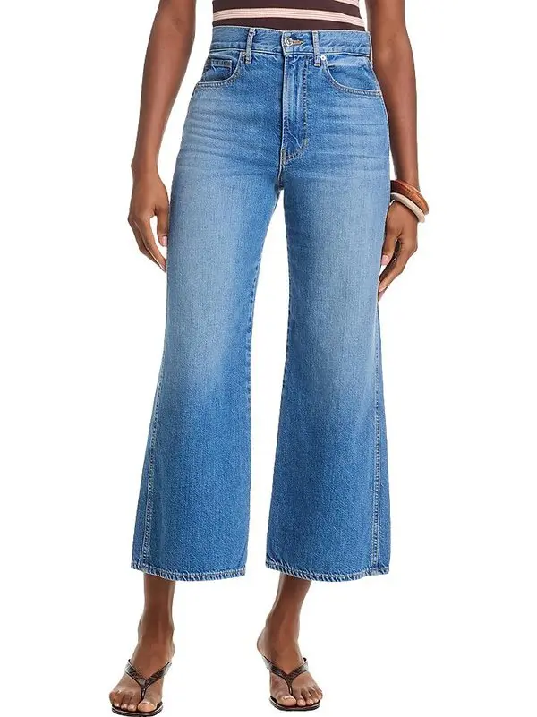 Veronica Beard Taylor High-rise Wide Leg Jeans - French Kiss
