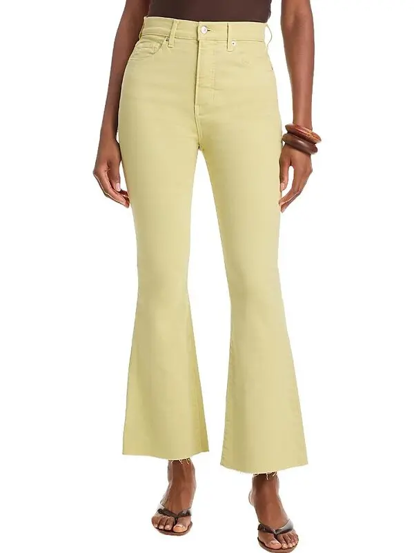 Veronica Beard Carson High-rise Ankle Flare Jeans - Pistachio