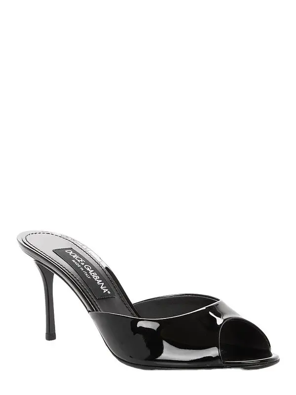 Dolce & Gabbana High Heel Slides - Black
