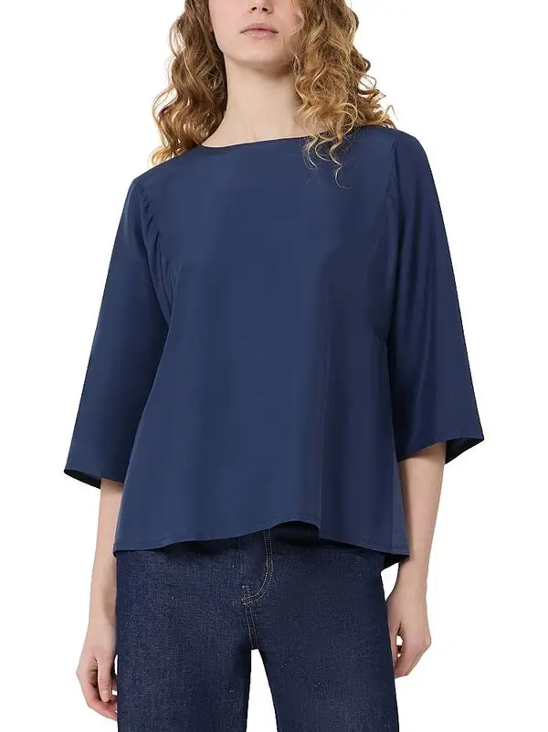 Max Mara Silk Blouse - Navy