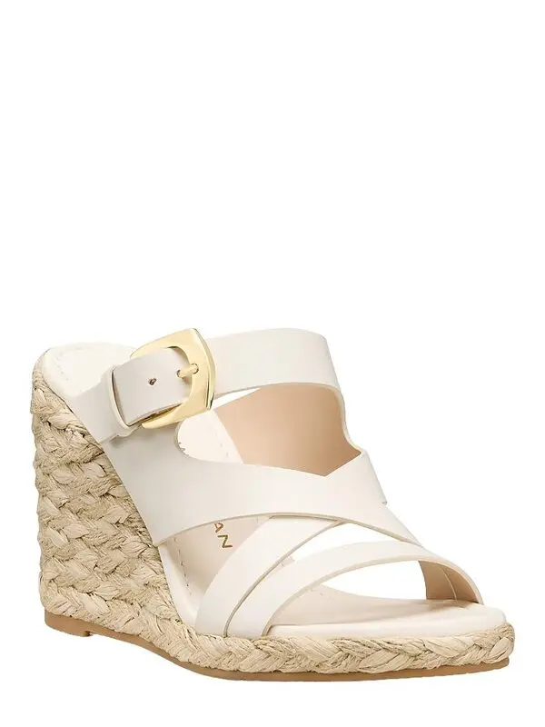 STUART WEITZMAN Espadrille Wedge Sandals - Cream