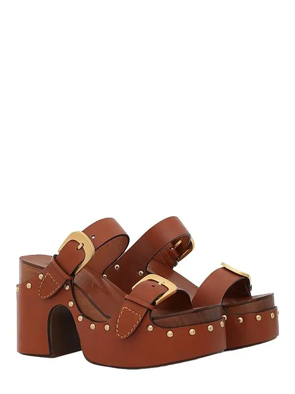 Zimmermann Alight Wedge 100 Sandals - Pecan