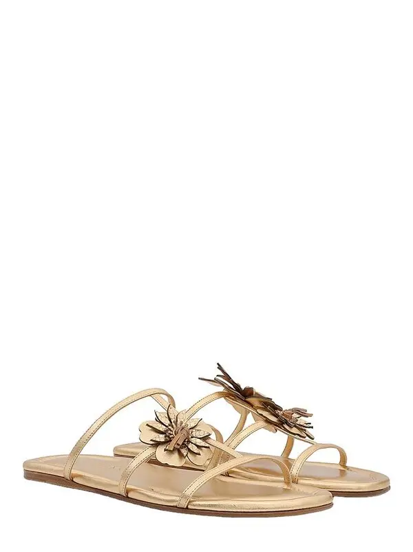 Zimmermann Belara Embellished Slides - Gold