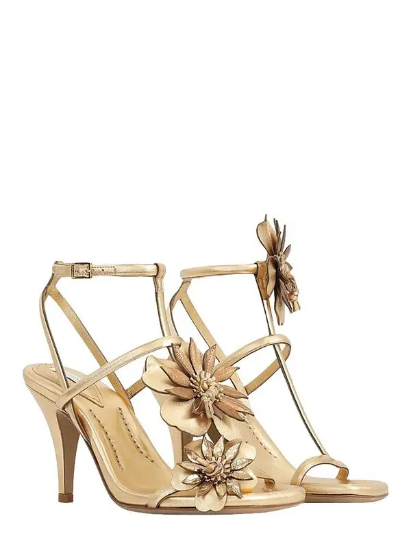 Zimmermann Belara 85 Embellished Sandals - Gold