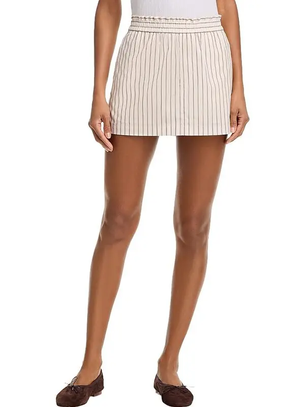 Rag & Bone Becca Striped Mini Skirt - Red Stripe