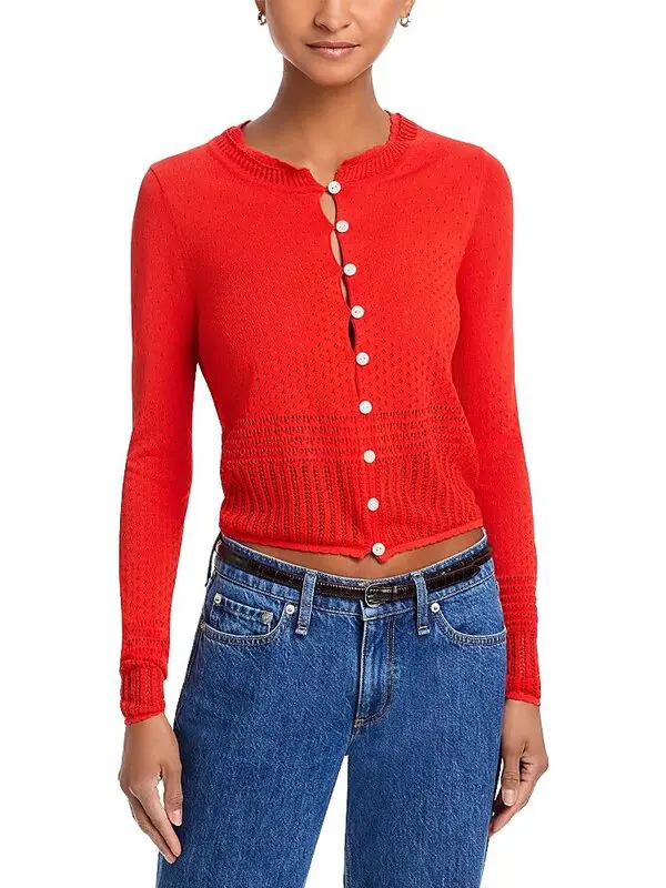 Rag & Bone Michelle Cardigan - Bright Red