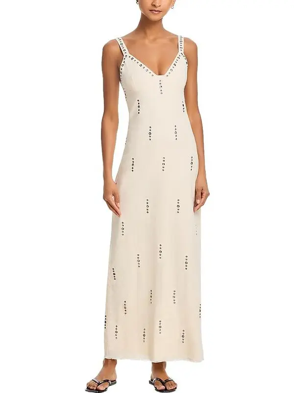 Rag & Bone Aubrey Embellished Maxi Dress - Ivory