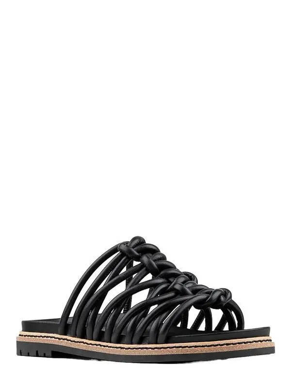 DONALD PLINER Loni Strappy Slide Sandals - Black