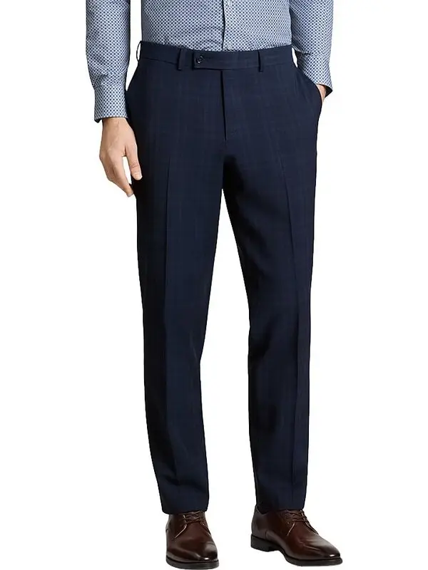Ted Baker London Modern Fit Plaid Suit Trousers - Navy