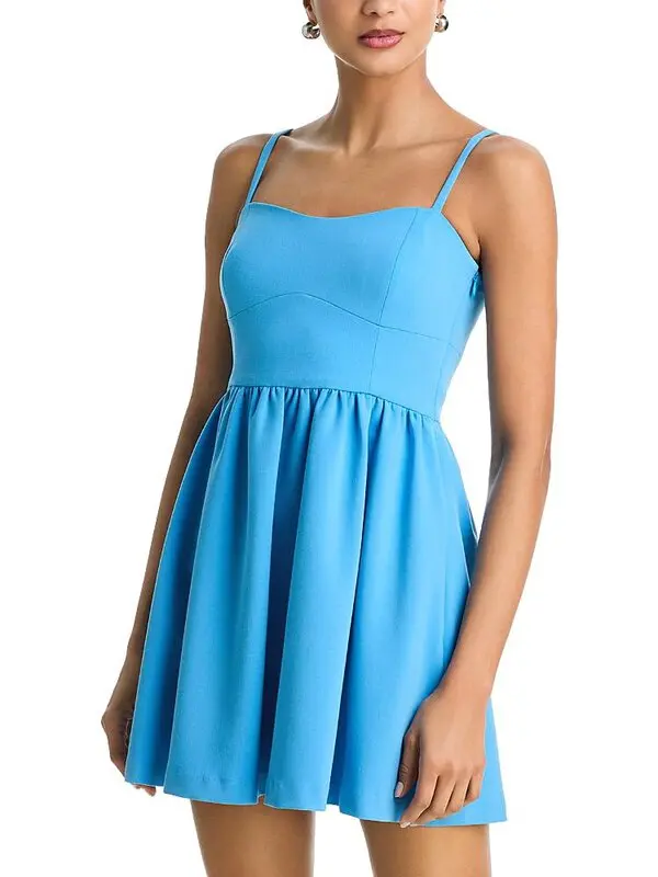French Connection Whisper Seam Mini Dress - Poolside Blue