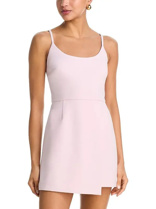 French Connection Whisper Scoop Neck Envelope Mini Dress - Pink Icing
