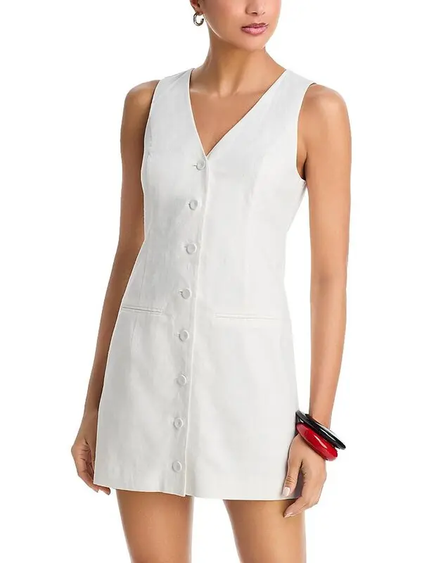 French Connection Aspen Sleeveless A-line Mini Dress - Summer White