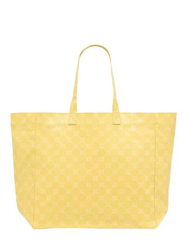 Gerard Darel Lola Monogrammed Canvas Tote Bag - Lemon/vanilla