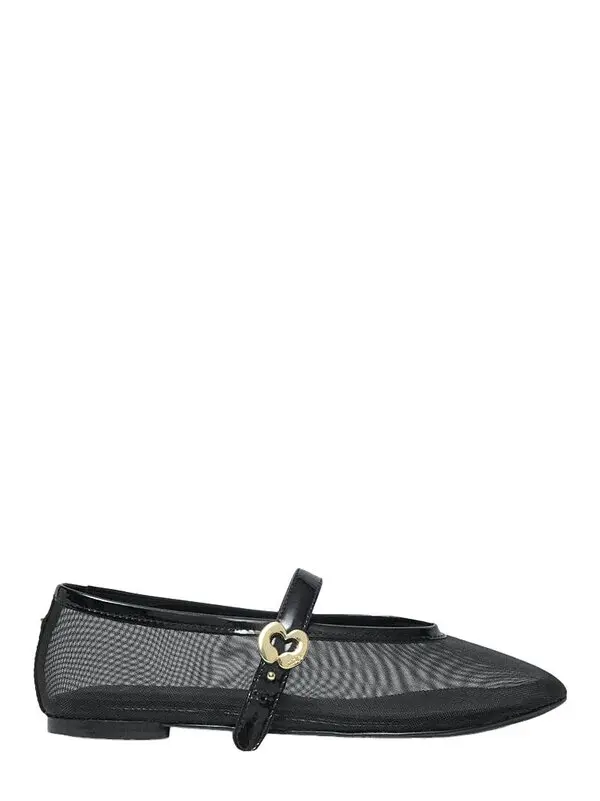 Maje Mesh Ballet Flats - Black